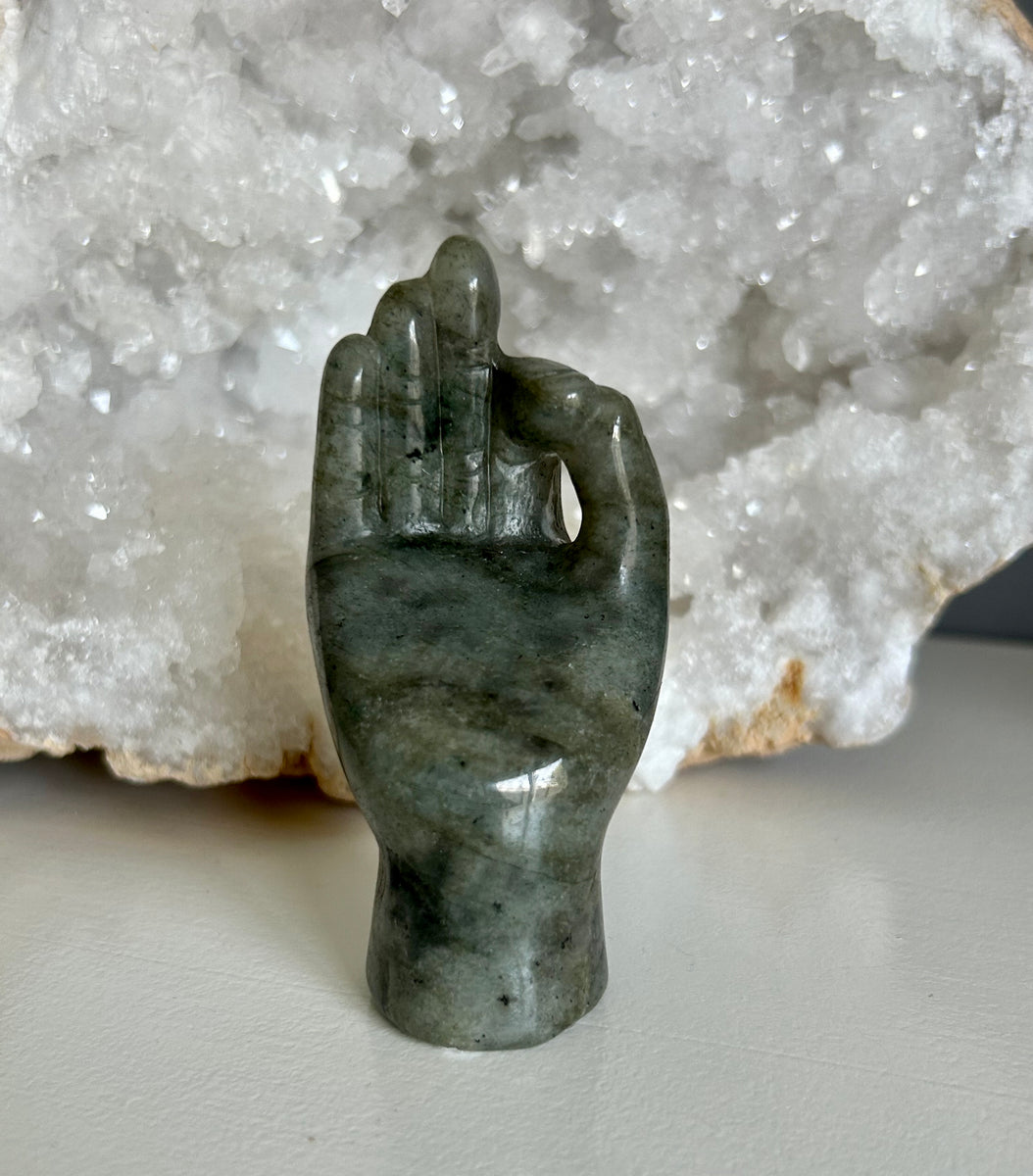 Labradorite Meditating Hand – The Sentient Tree